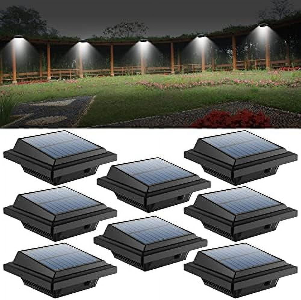 Outdoor Solar Gutter Lights, 40 LEDs Outdoor Solar Fence Lights Outdoor ...