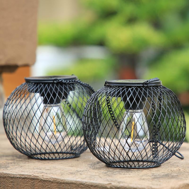 Outdoor Solar Hanging Light,2/4 packs Solar Lantern Outdoor Garden with ...