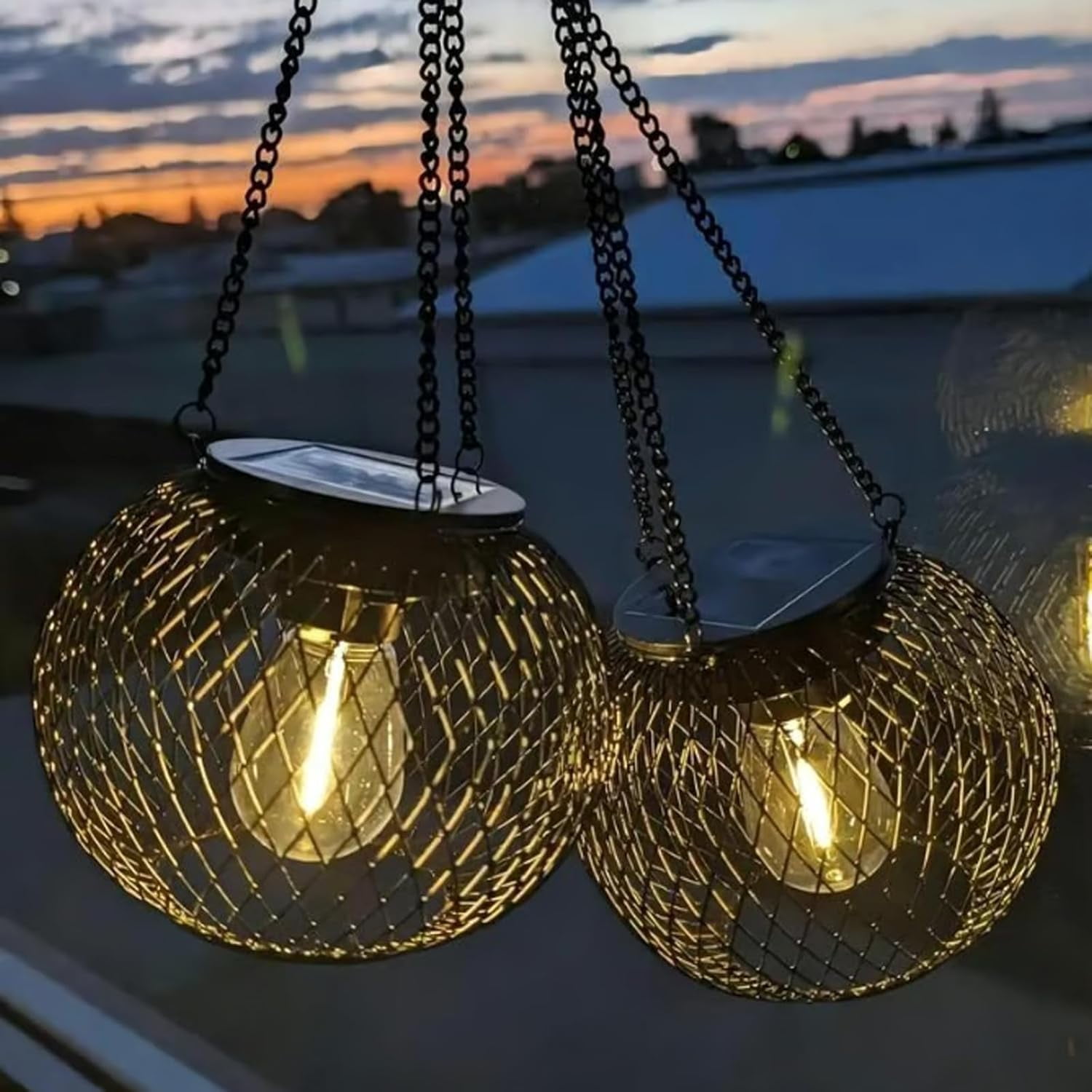 Outdoor Solar Hanging Light, 2025 Upgraded Hanging Solar Lights Outdoor ...