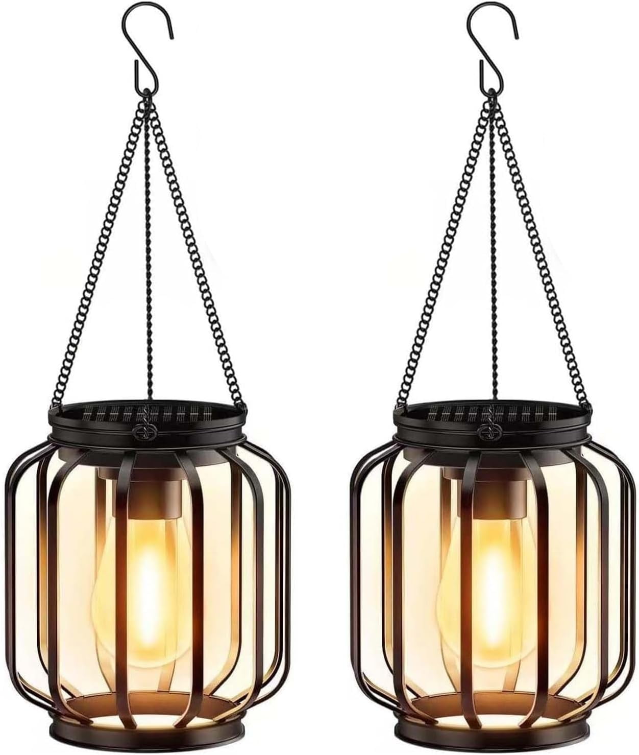 Outdoor Solar Hanging Light, 2025 Upgraded Hanging Solar Lights Outdoor ...