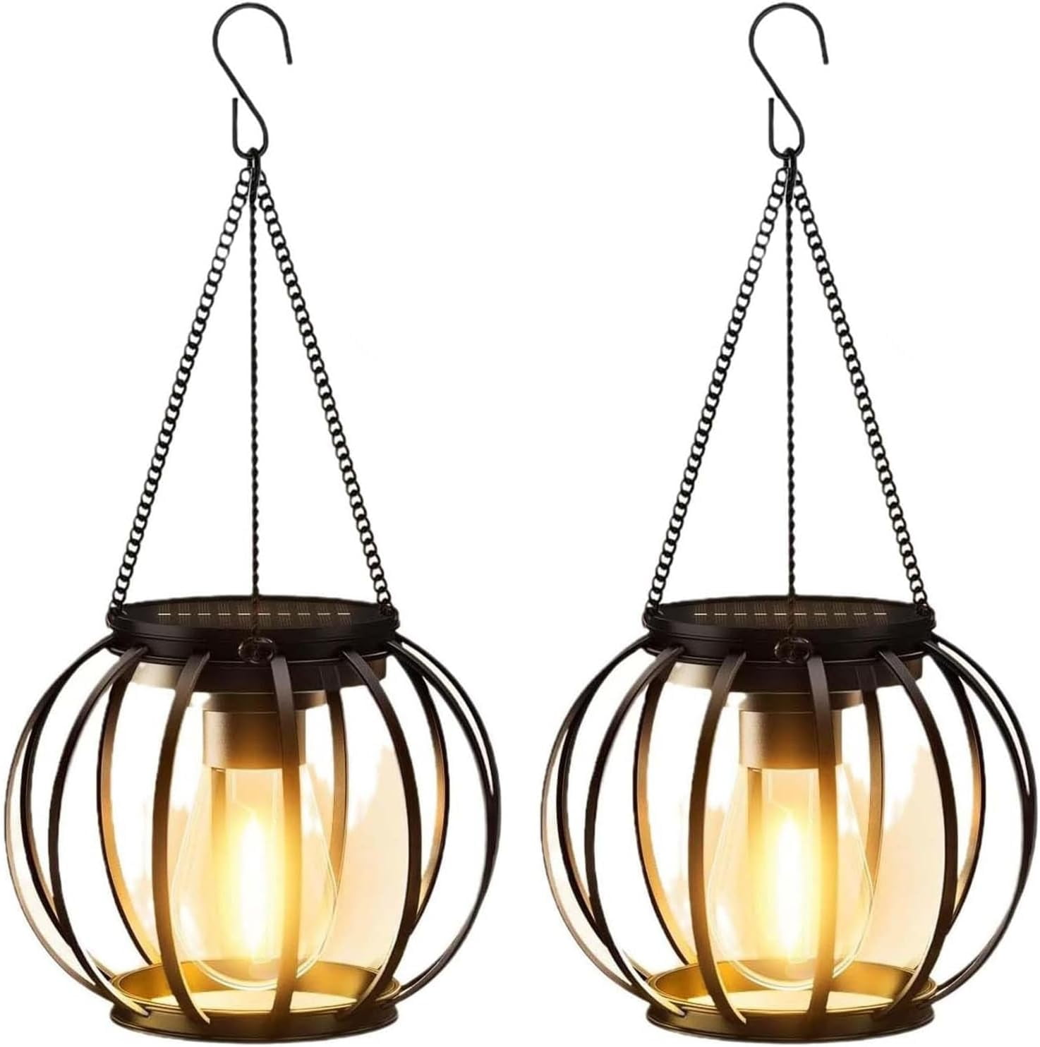 Outdoor Solar Hanging Light, 2025 Upgraded Hanging Solar Lights Outdoor ...