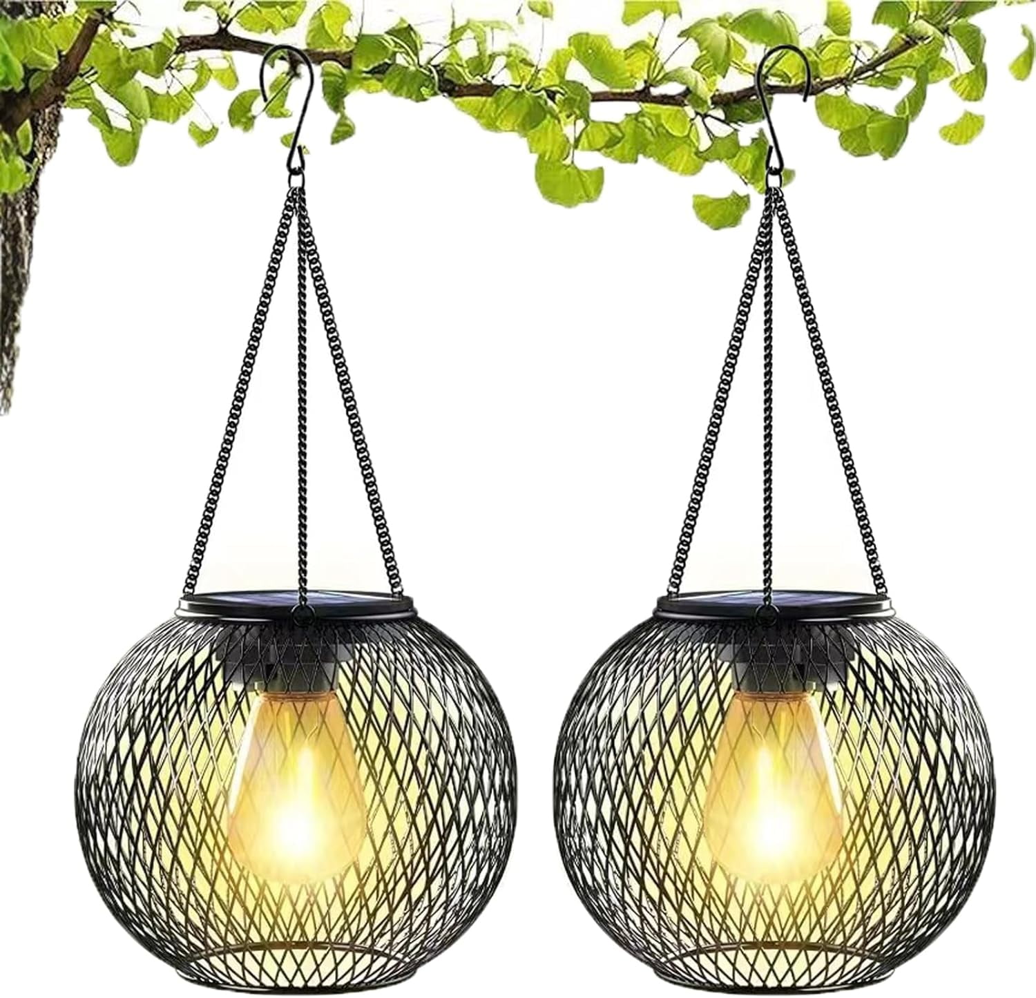 Outdoor Solar Hanging Light, Solar LED Lights Outdoor Decorative ...