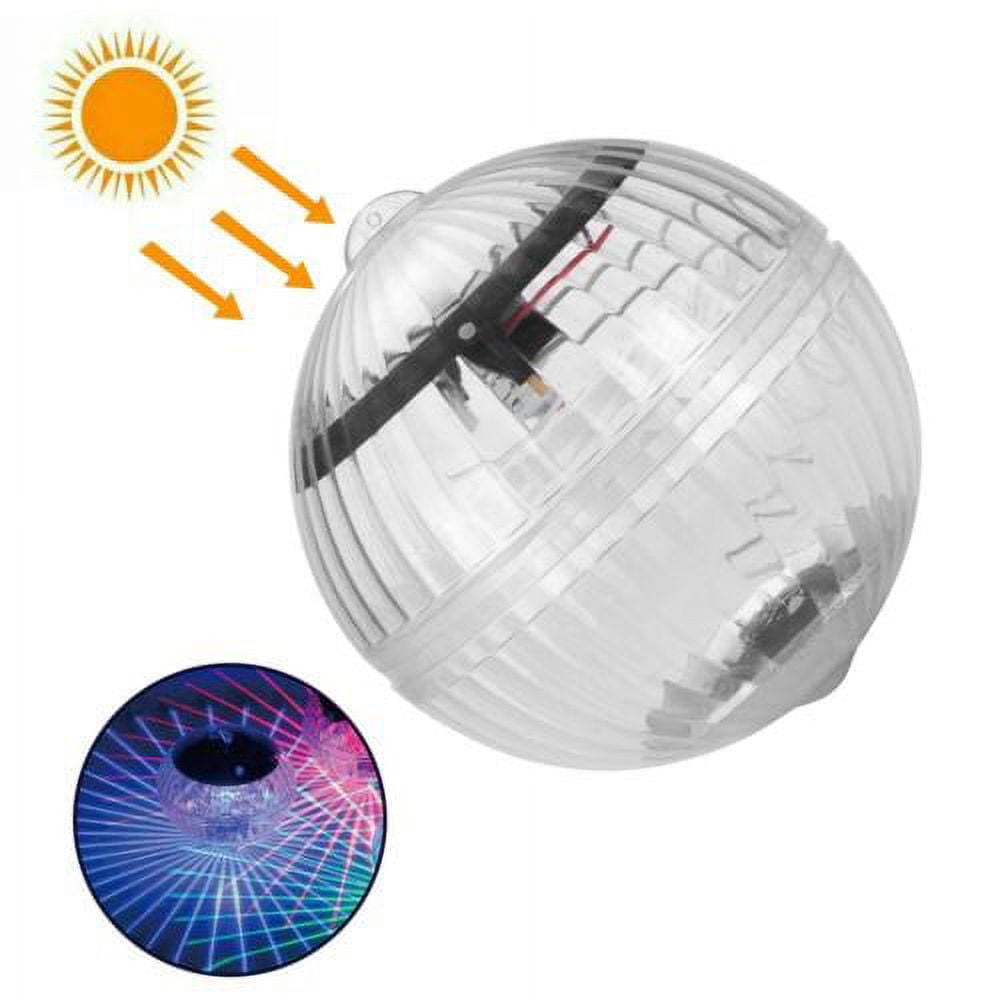 Outdoor Solar LED Floating Light Garden Pond Pool Lamp Rotating RGB ...
