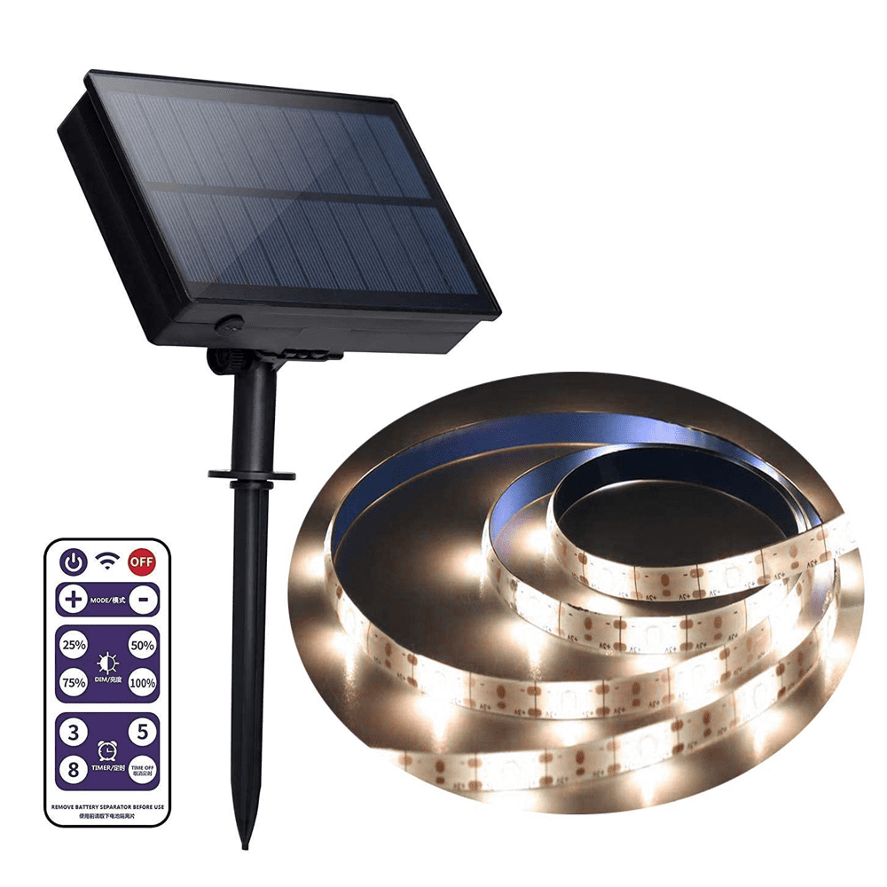Outdoor Solar LED Light Bar, 8 Modes, Solar Flexible Waterproof String ...