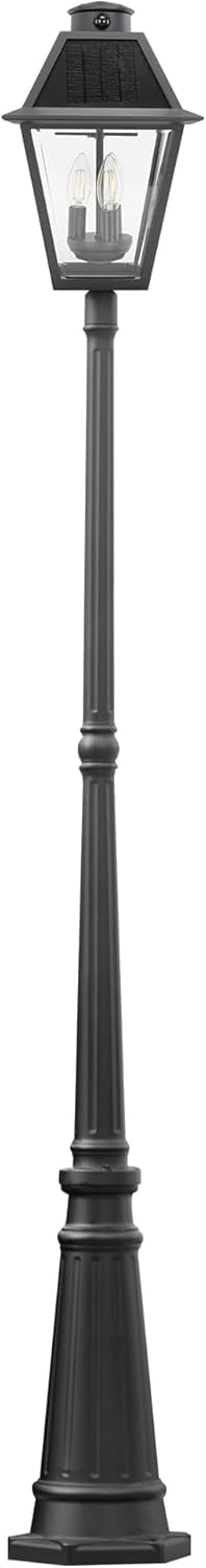 Outdoor Solar Lamp Post Light with Motion Sensor, Dusk to Dawn ...