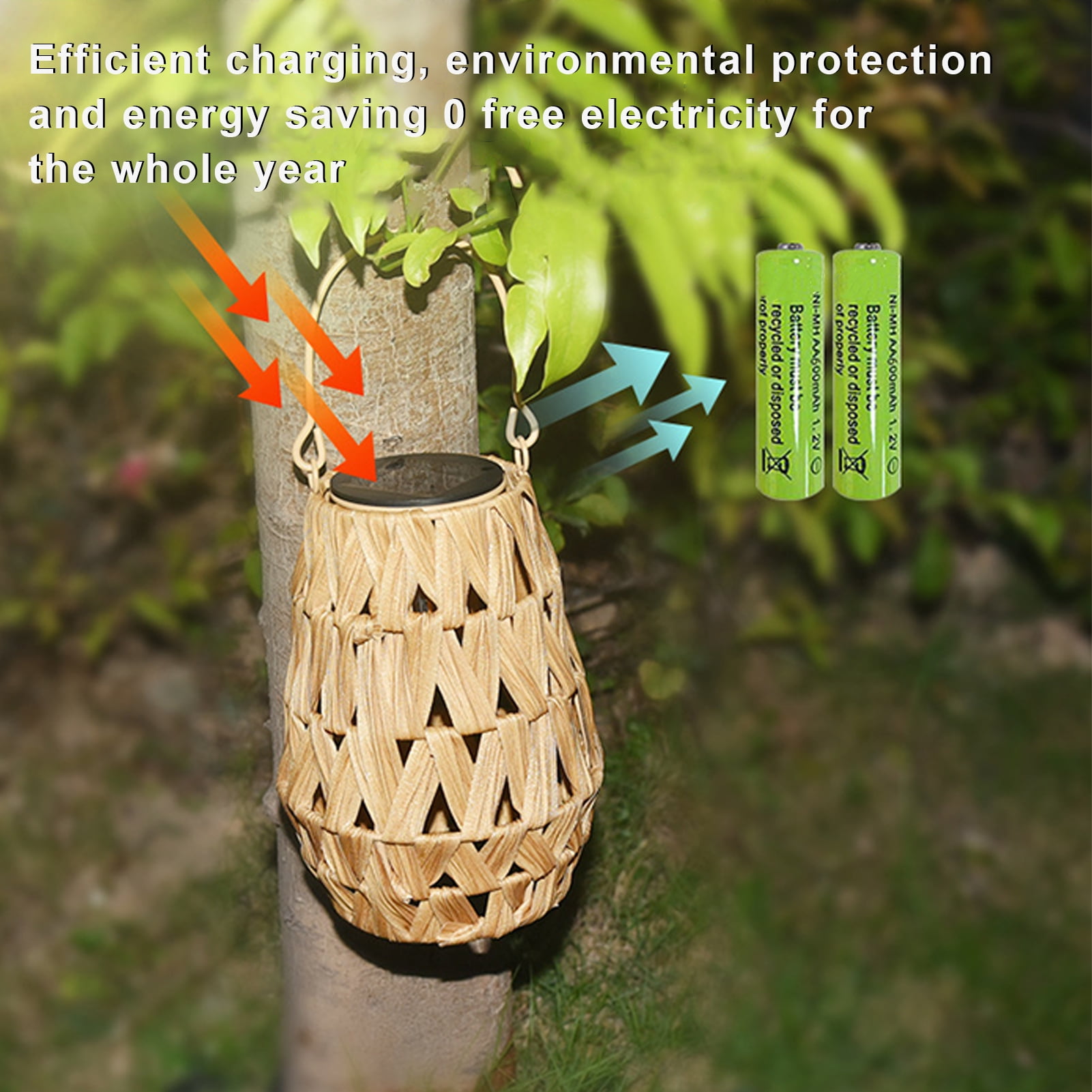 Outdoor Solar Lantern LED Lamp IP65 Waterproof Auto On/Off Simple ...