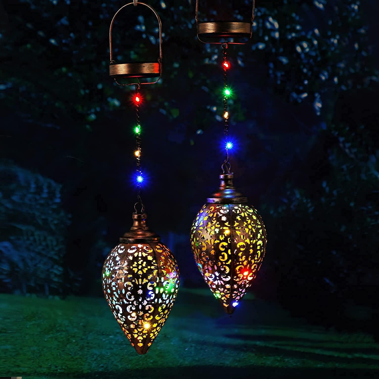 Outdoor Solar Lantern Solar Lights Outdoor Colorful LED Lanterns Solar ...