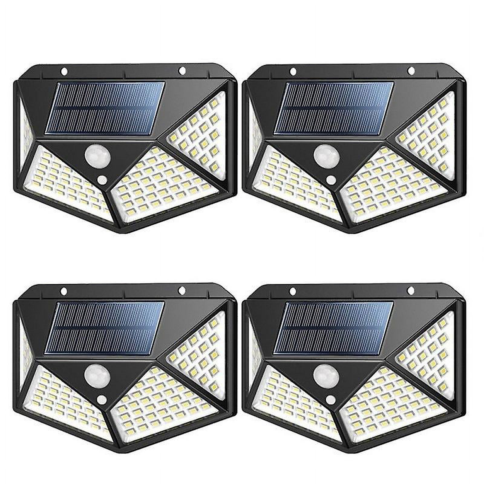 Outdoor Solar Light 100 Led 4 Pack, Outdoor Solar Light Motion Sensor, Wireless Solar Spotlight ...