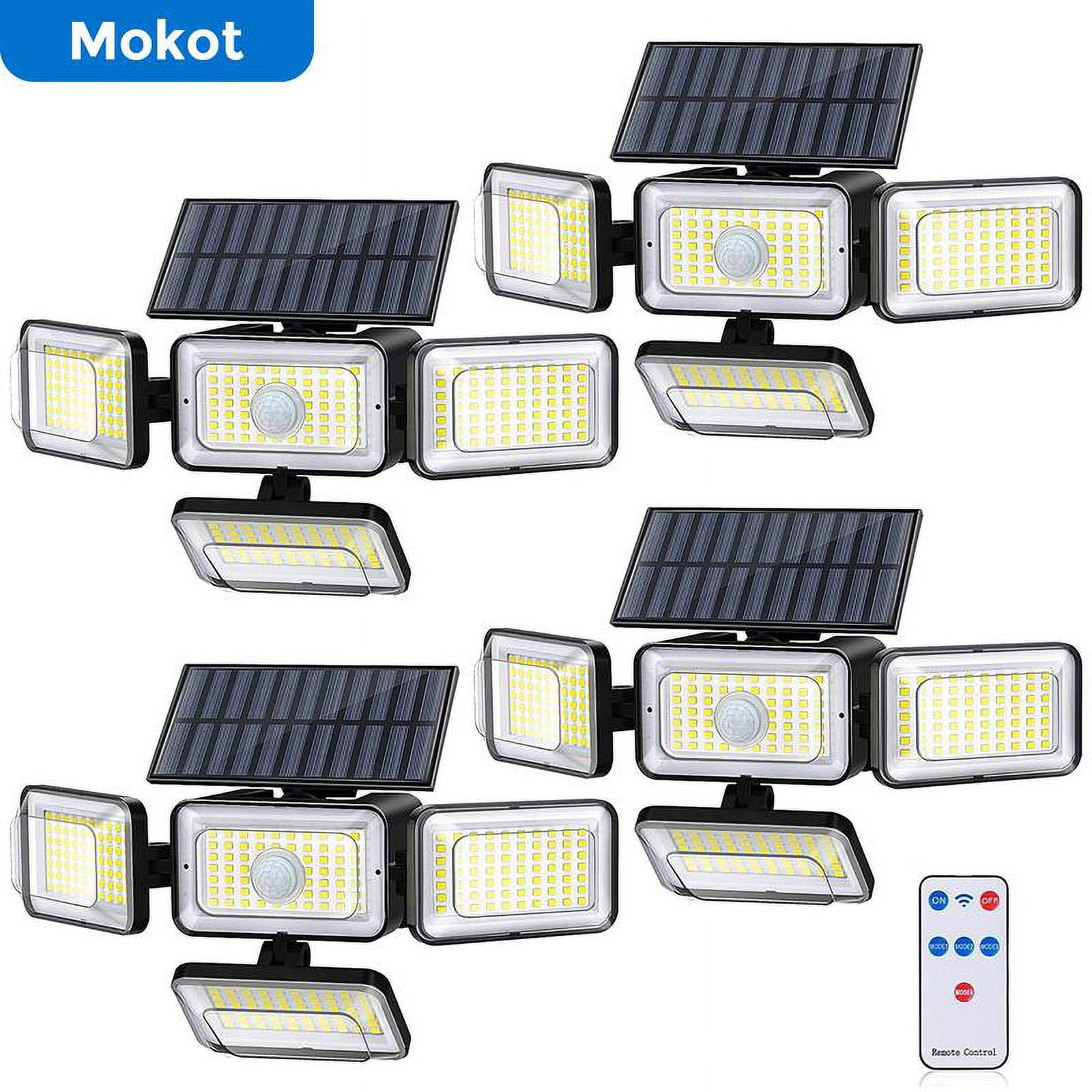Outdoor Solar Light, IP65 Waterproof 2800LM 288 LED Security Solar ...