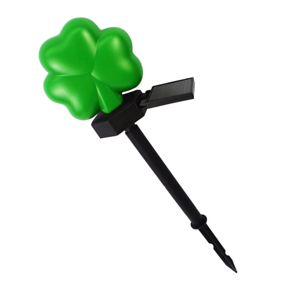 Outdoor Solar Lighting Ground Plug Light Shamrock Shaped Carden ...