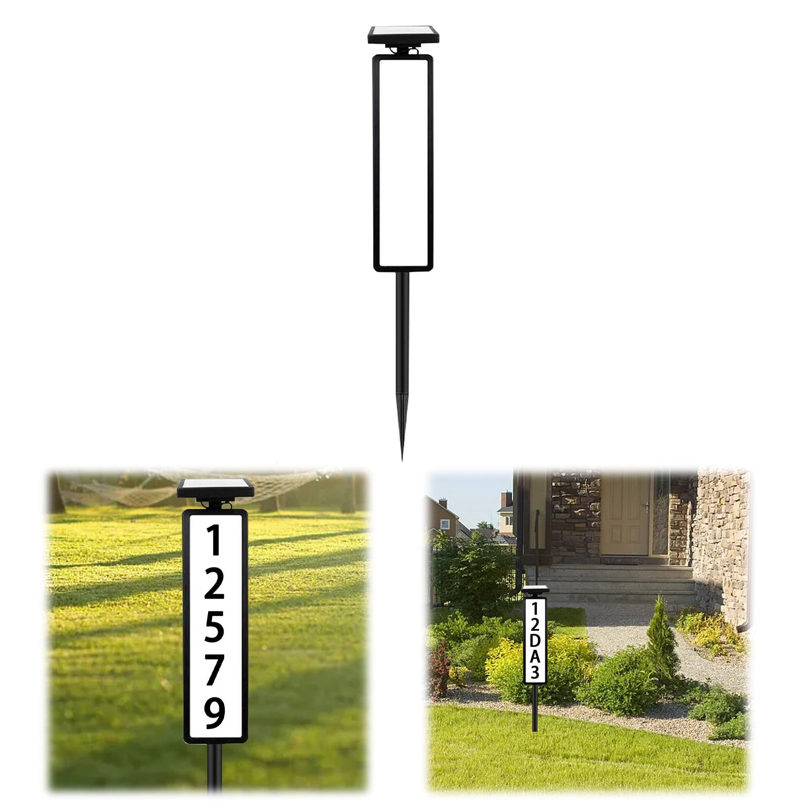 Outdoor Solar Luminous Address Sign for Courtyard Front Yard House ...