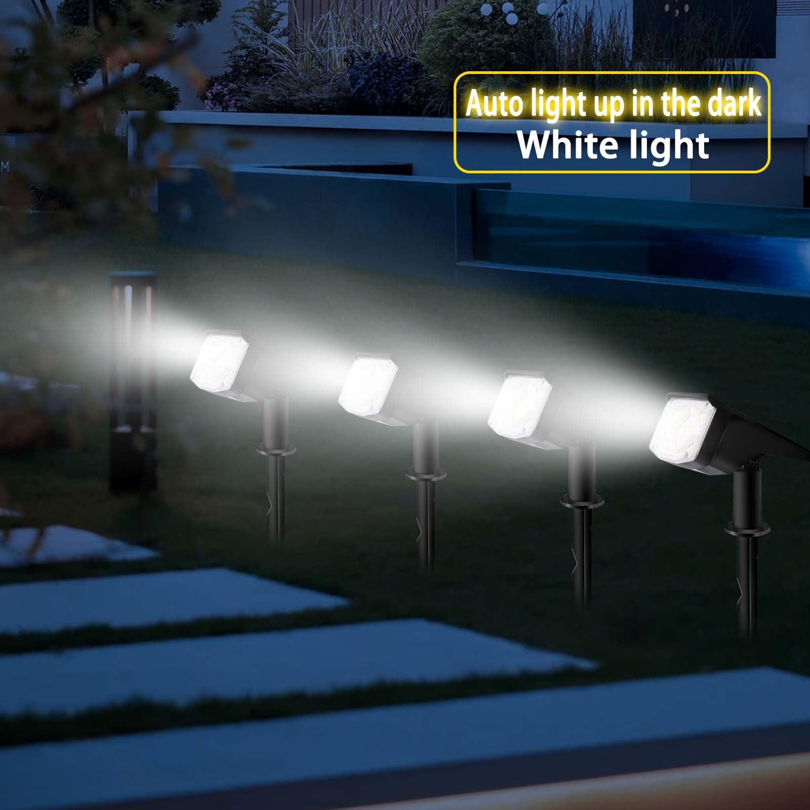 Outdoor Solar Pathway Lamp, 38led Garden Street Tree Light, Waterproof ...