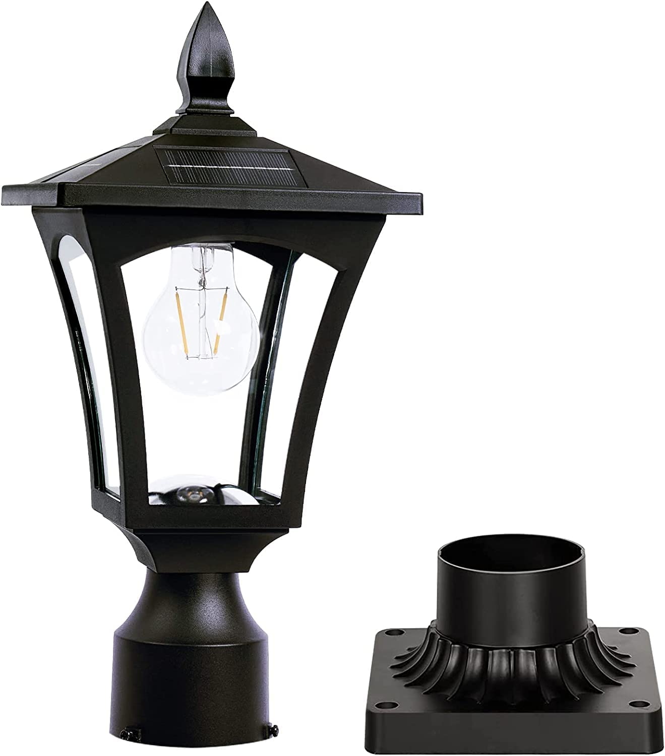69" Solar Lamp Post Lights, Waterproof Outdoor Solar Powered Vintage ...