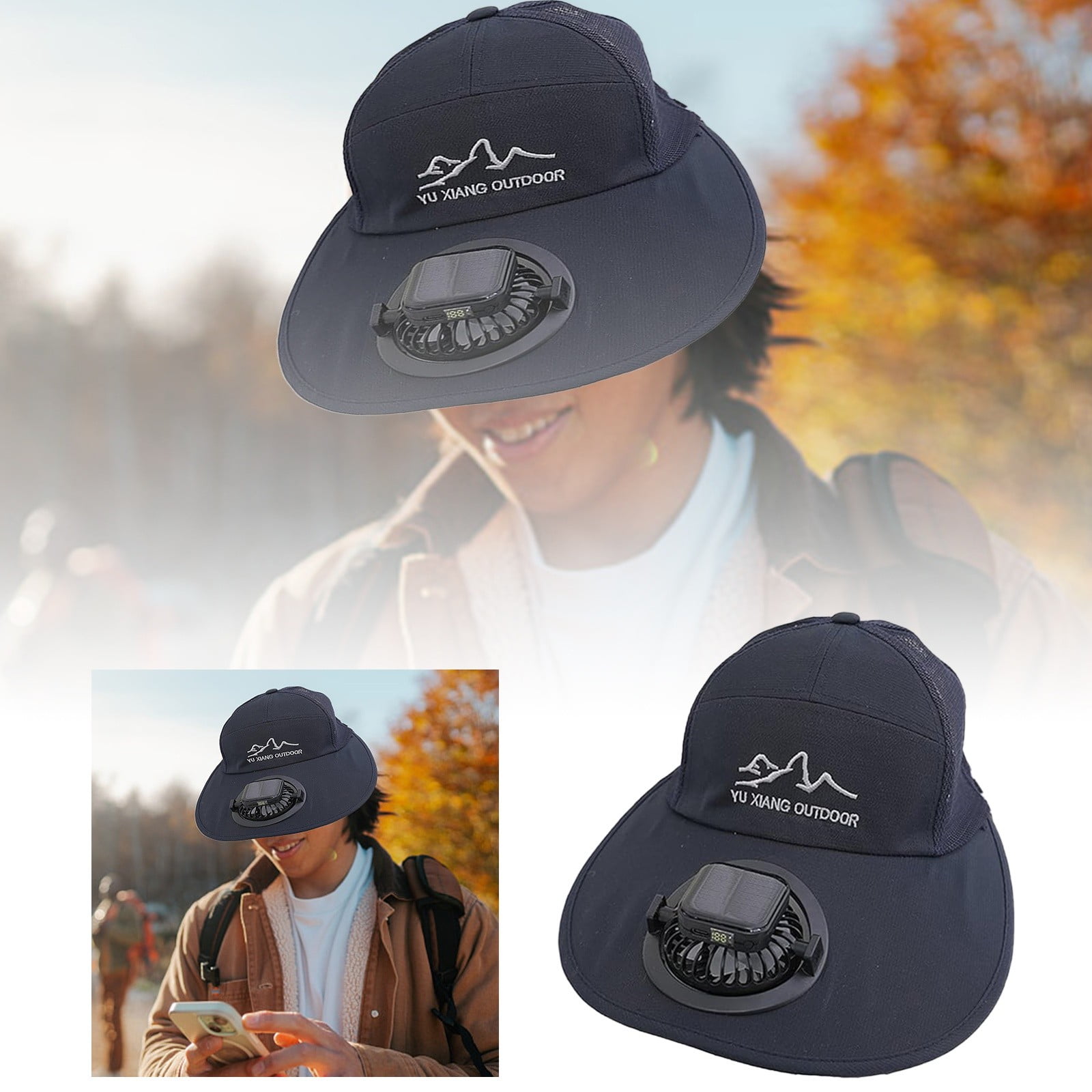 Outdoor Solar Powered Fan Hat for Women | Wide Brim Sun for Gardening ...