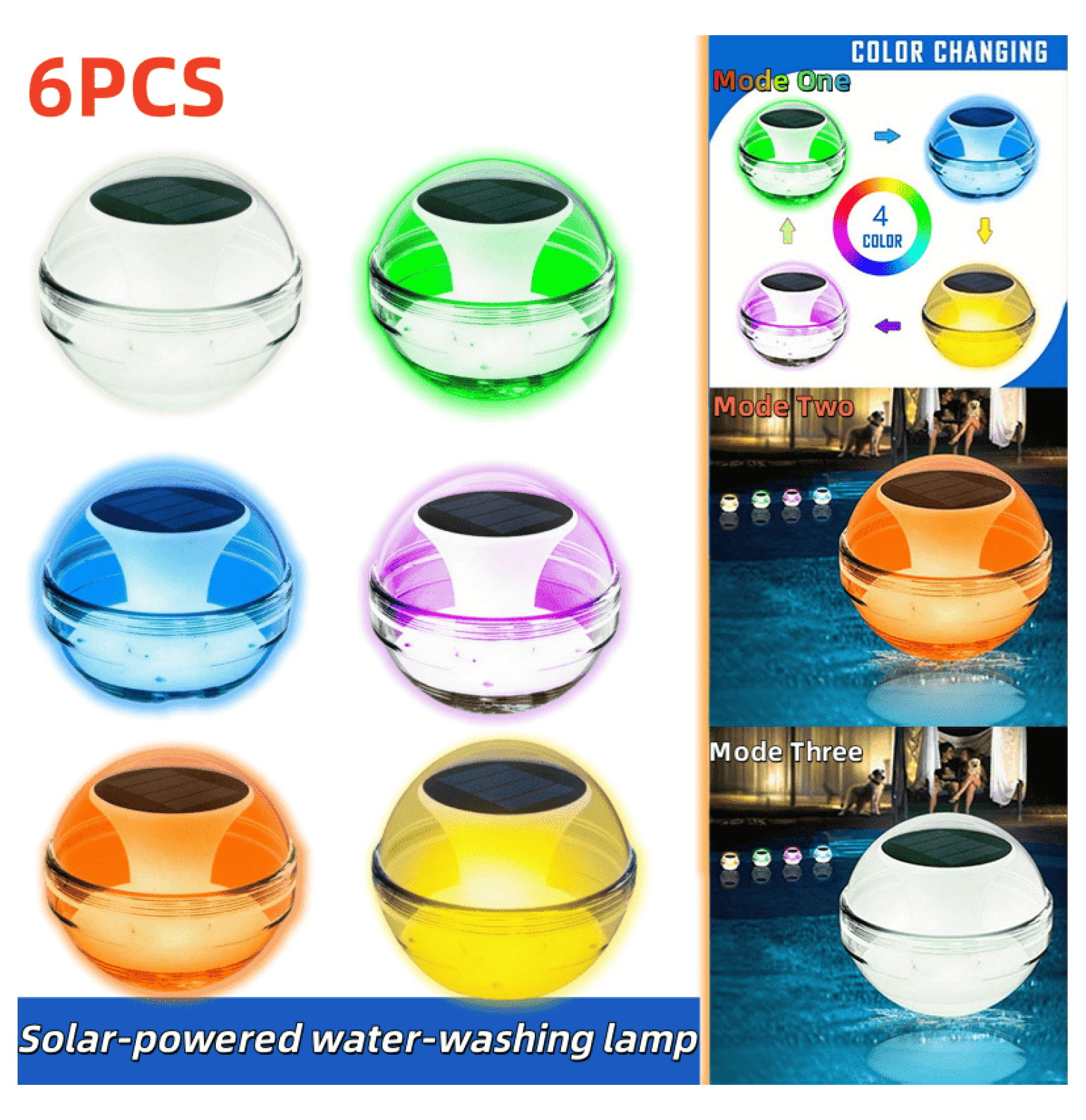 Outdoor Solar Rechargeable Floating Pool Lights,Pool Lights That Float ...