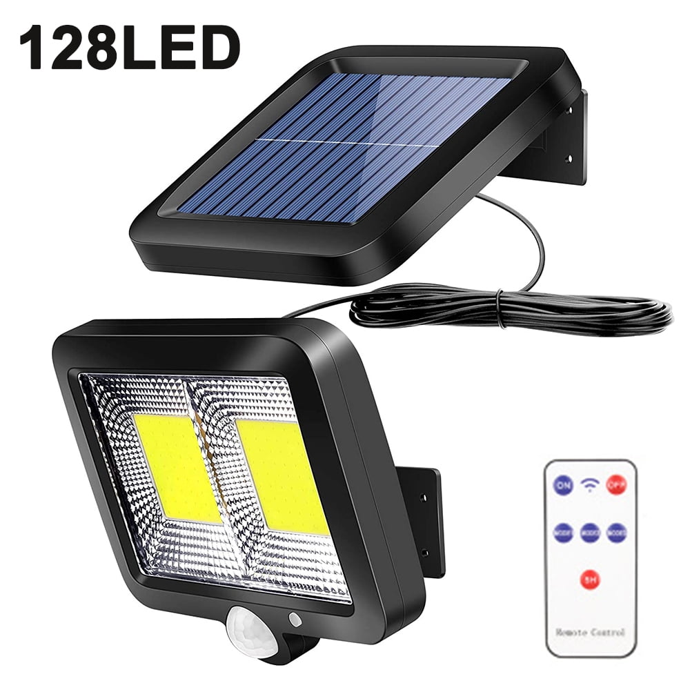 Outdoor Solar Security Light, 128 Led Super Bright With Split Design ...