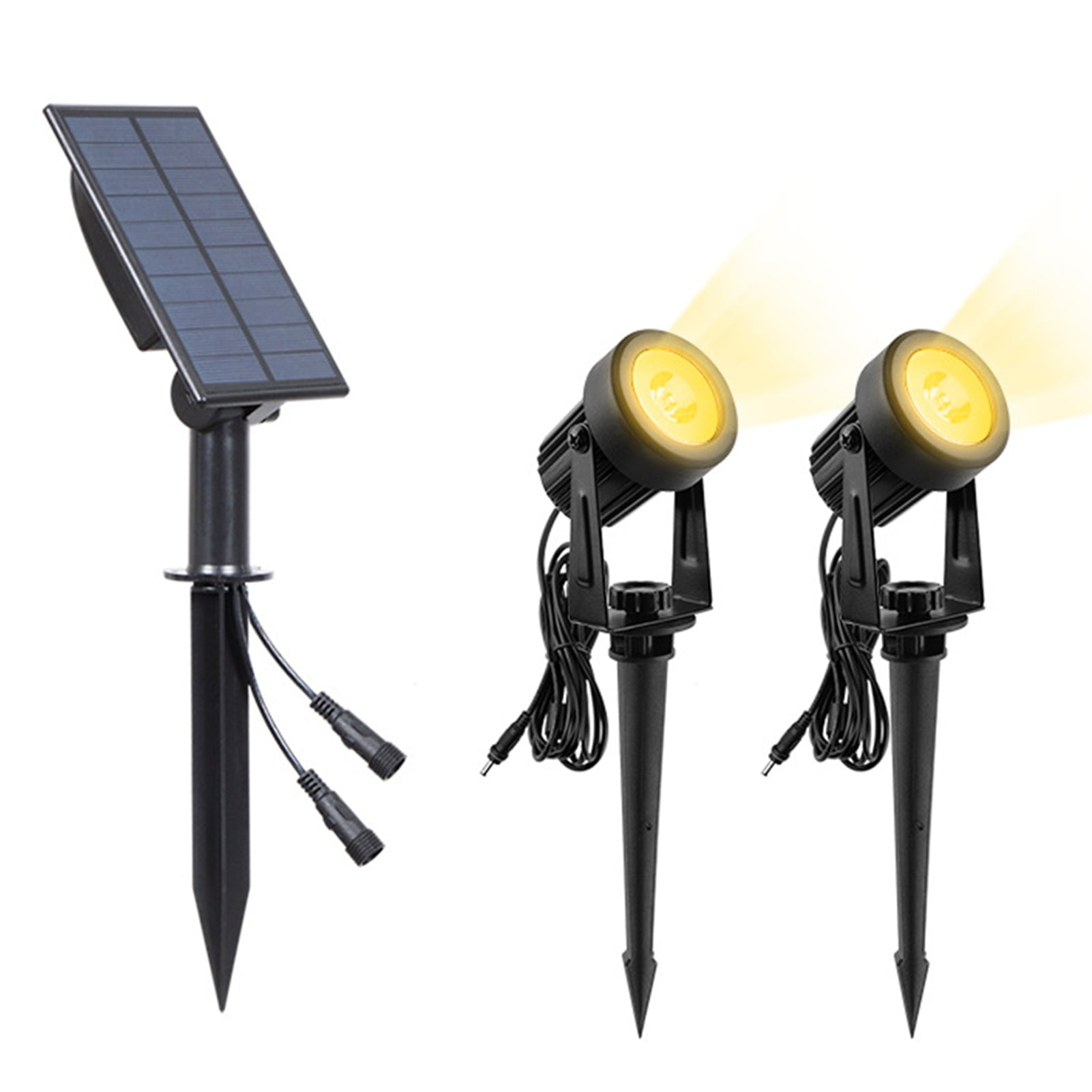 Outdoor Solar Spot Light with Stake 270-Degree, Solar Spotlights with ...
