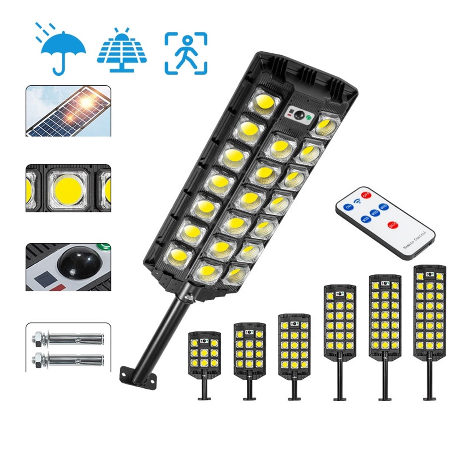 Outdoor Solar Street Light 20000LM Motion Sensor LED Solar Flood Lights ...