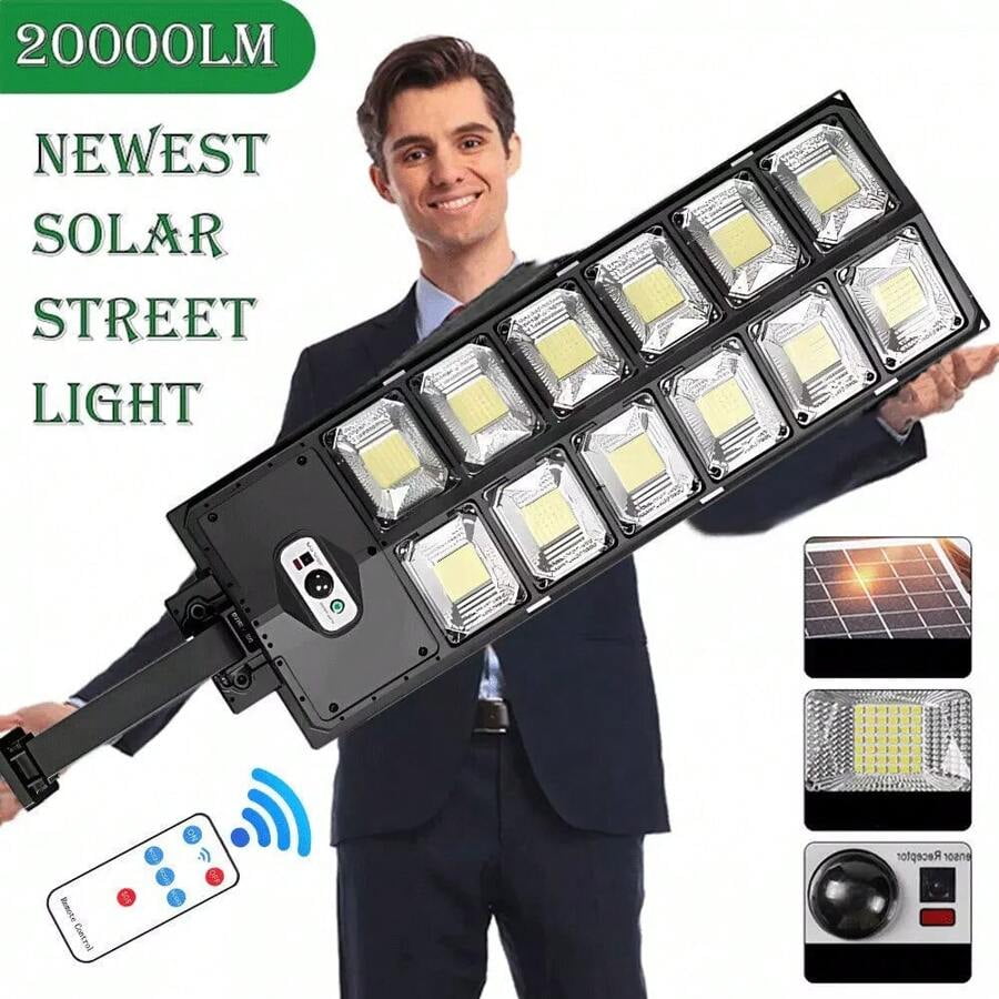 Outdoor Solar Street Light 6500K 20000 LM 504 LED Security Light With ...