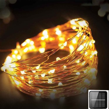 Waterproof Copper Wire LED String Lights, 100 LEDs, 33FT, 8 Modes ...