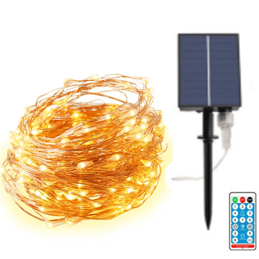 Outdoor Solar String Lights Copper Wire Solar Twinkle Lights for ...