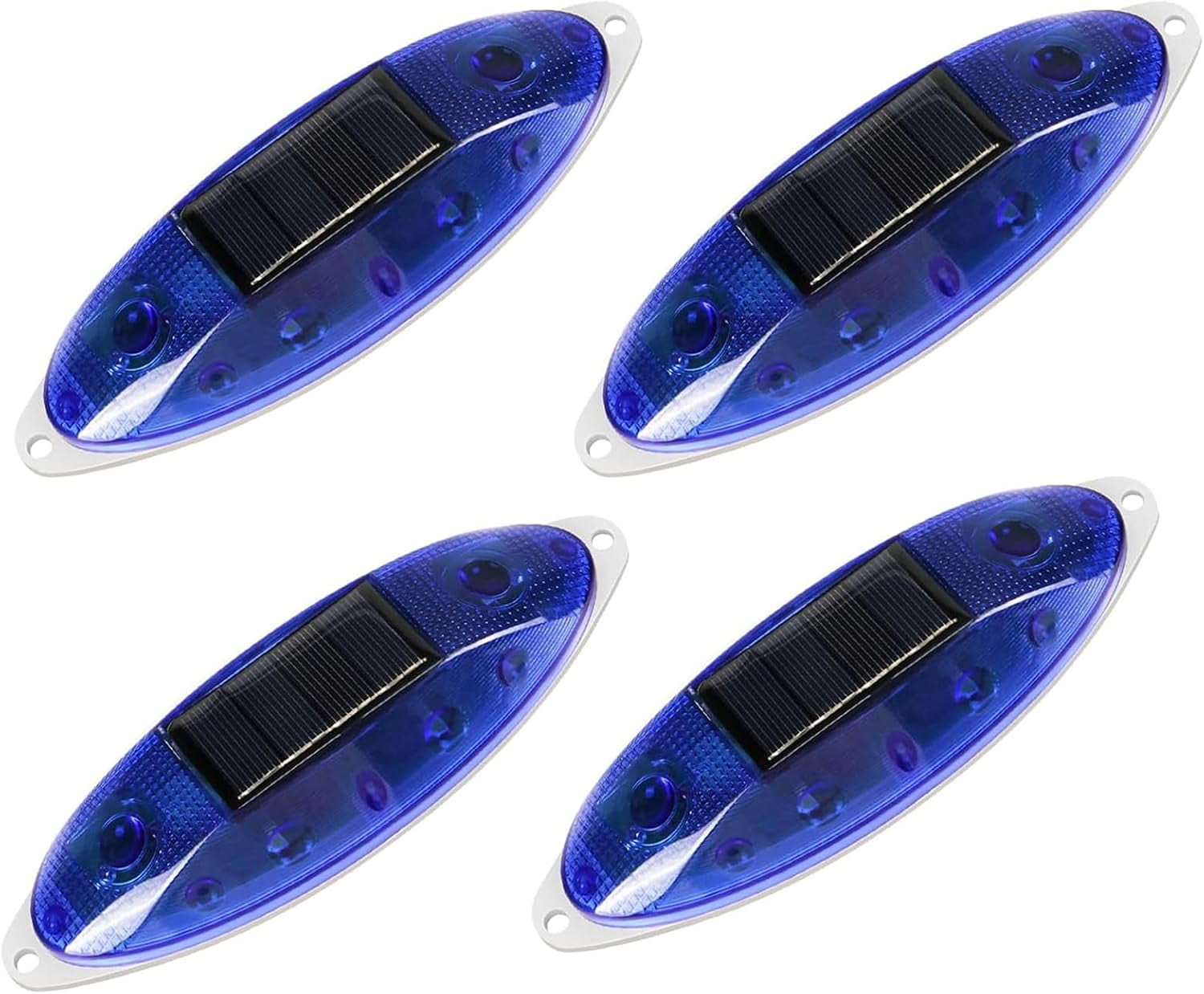 Outdoor Solar Strobe Warning Light, 4 Pack Bright Solar Safety Flashing ...