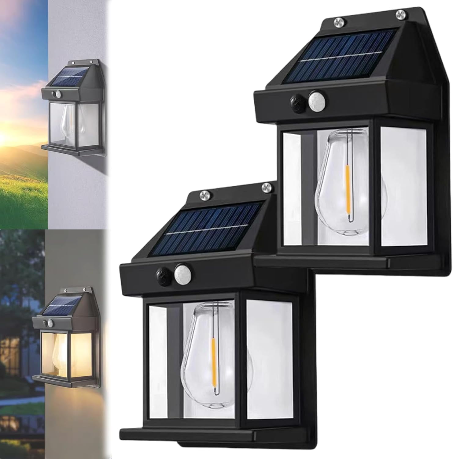 Outdoor Solar Wall Lamp,2026 Dusk to Dawn Motion Sensor Lights , with ...
