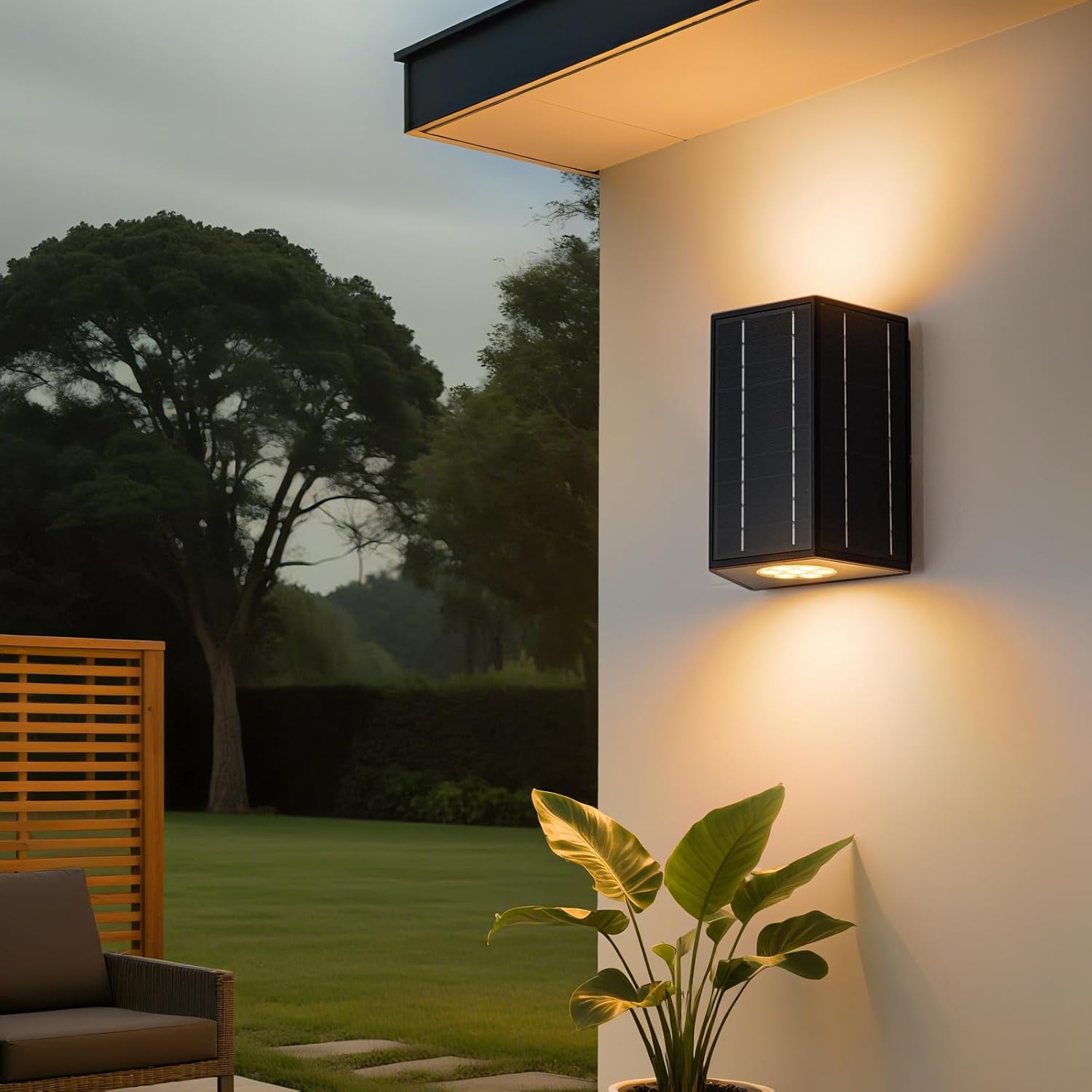 Outdoor Solar Wall Light, Dusk to Dawn Outdoor Light Fixture ...