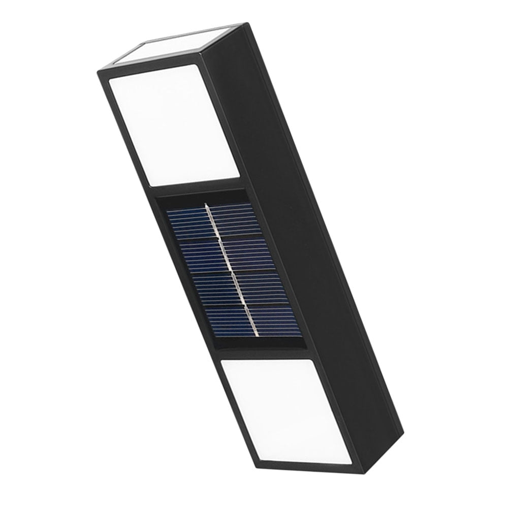 Outdoor Solar Wall Lights Black: LED Solar Wall Lamp Waterproof Warm ...