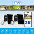 Outdoor Solar-powered Surveillance Camera, 2K High-definition Indoor ...