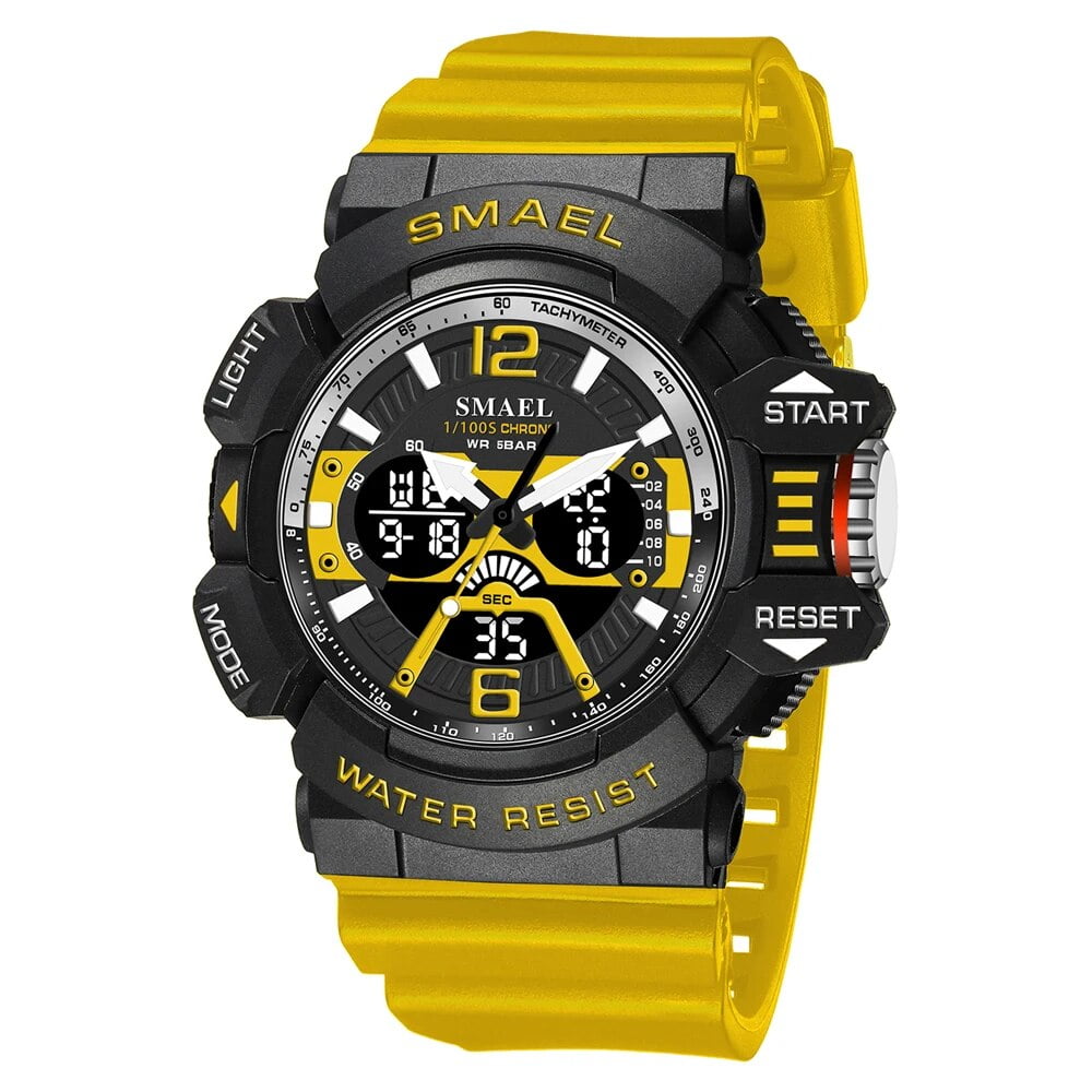 Outdoor Sport Digital Watch for Men Stopwatch Double Movement Quartz ...