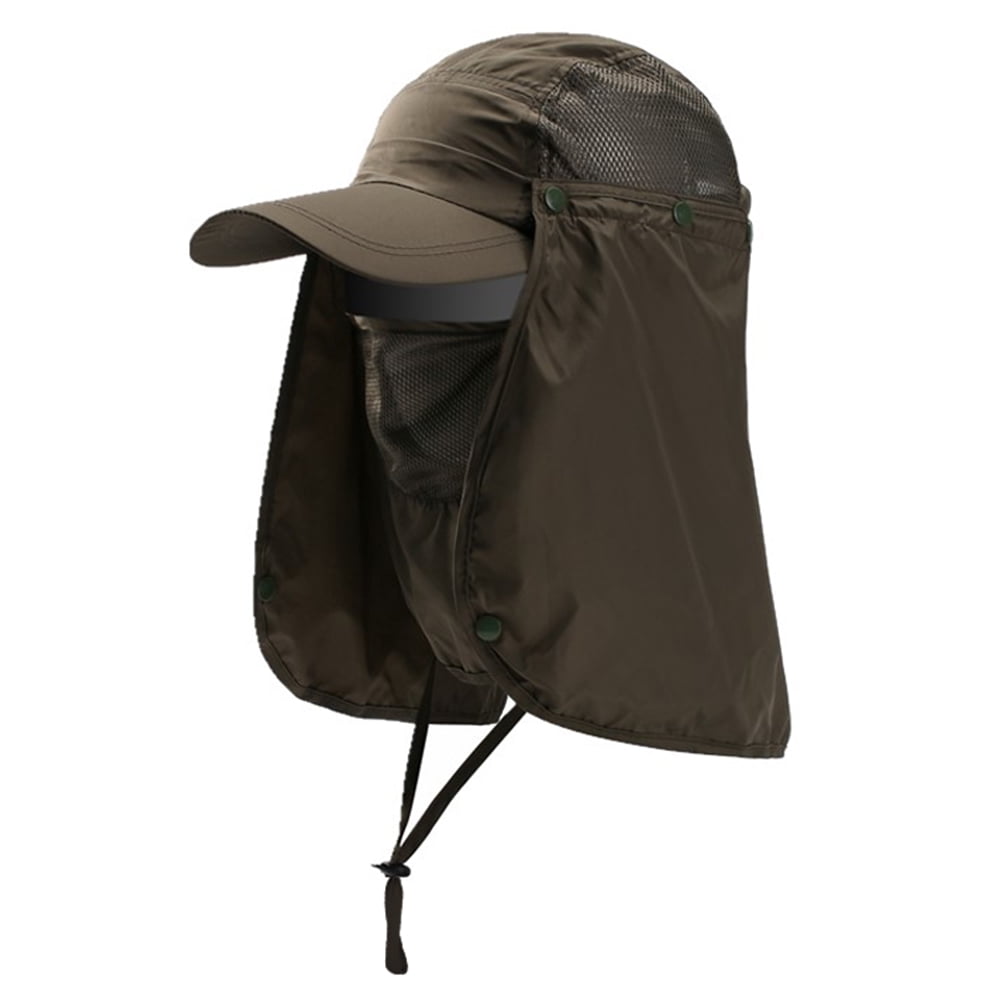 Outdoor Sport Hiking Visor Hat UV Protection Face Neck Cover Fishing ...