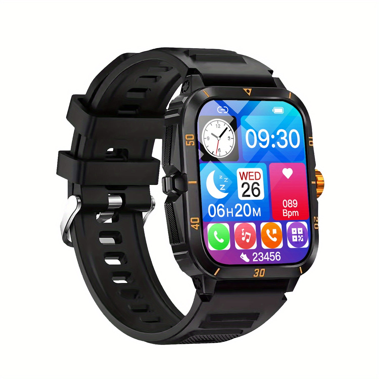 Outdoor Sports Smartwatch, LED Side Light, Touchscreen, BT Call ...