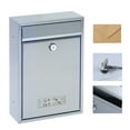 Outdoor Stainless Steel Mail Letter Post Box Wall Mounted Lockable ...