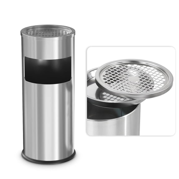 iTouchless SoftStep Round Stainless Steel Step Trash Can with Hinged ...