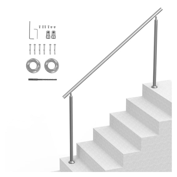 Outdoor Stair Handrails 70.9in, Stainless Steel Handrails for Steps ...