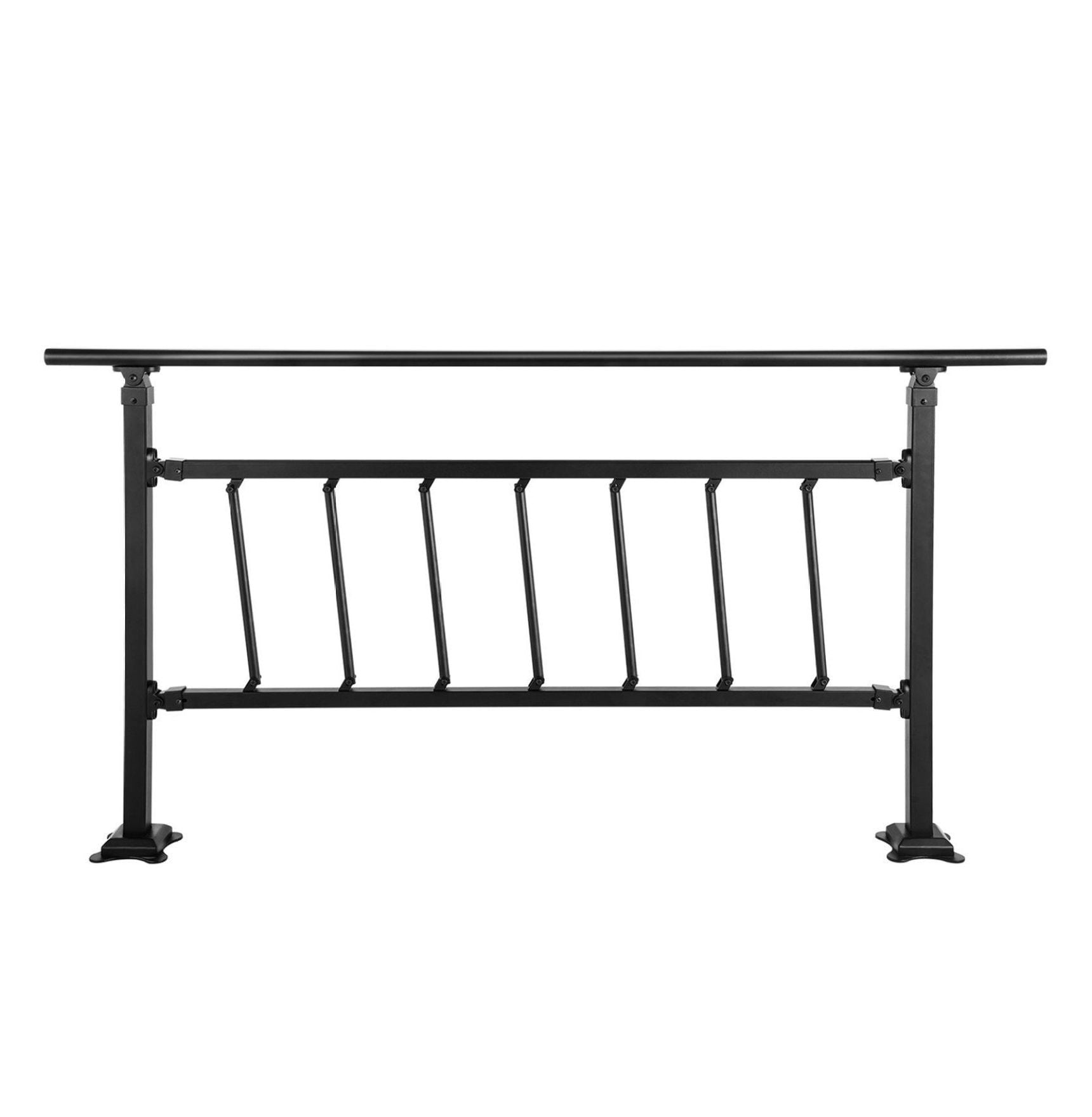 Outdoor Stair Railing, Fits for 1-5 Steps Transitional Wrought Iron ...