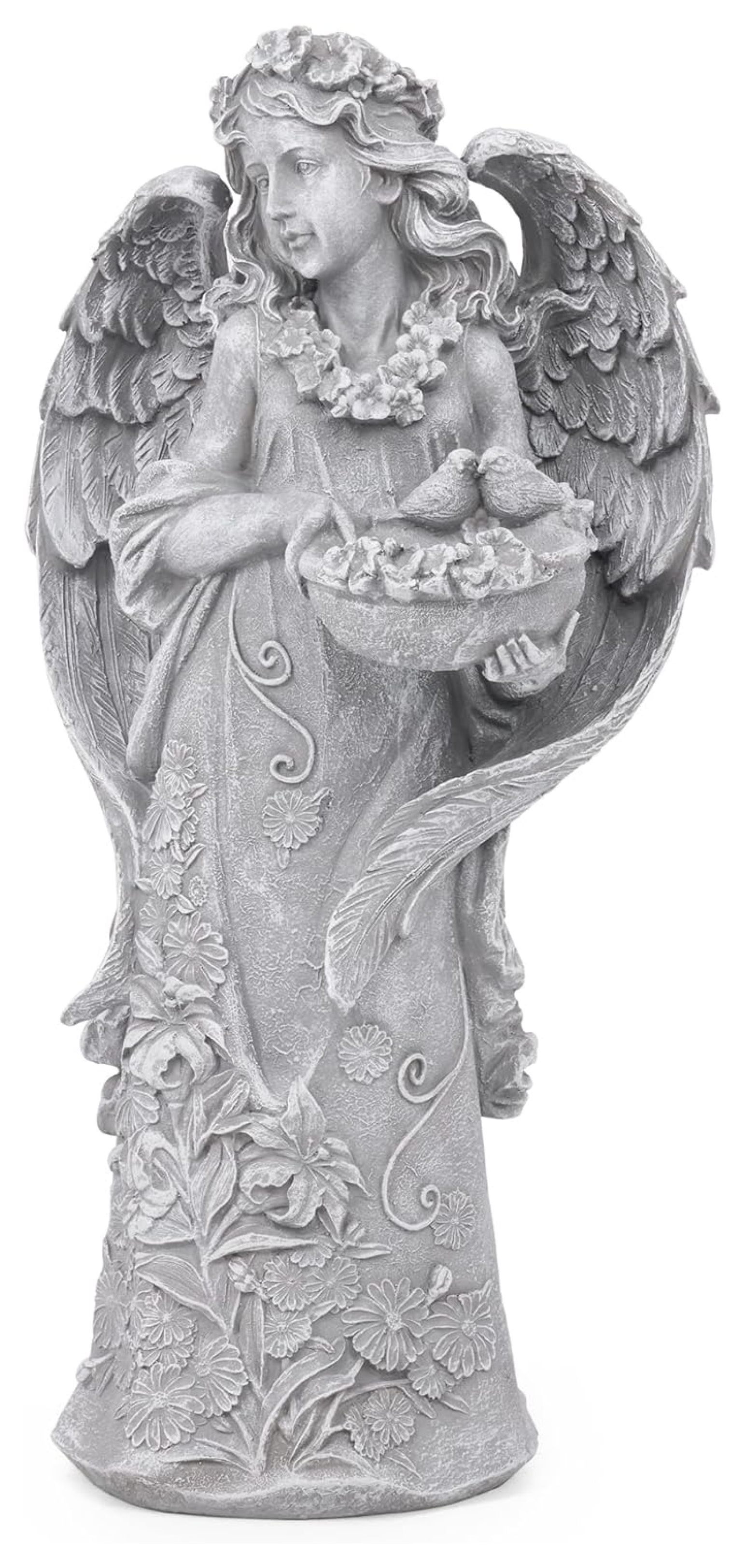 Outdoor Statues Angel Décor Garden Statue- 23.5" H Angel Statue,Resin ...