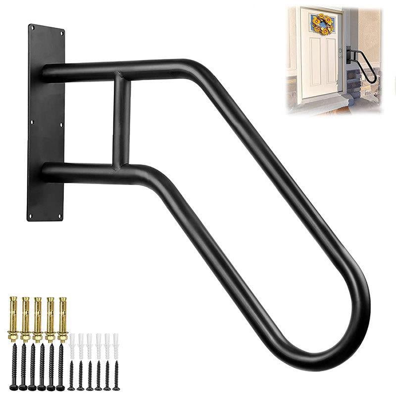 Outdoor Step Wall Mounted Handrail, 1 to 3 Steps Garage Railing, U ...