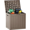 Outdoor Storage Box, 100 Gallon Deck Box, Waterproof Resin Storage ...