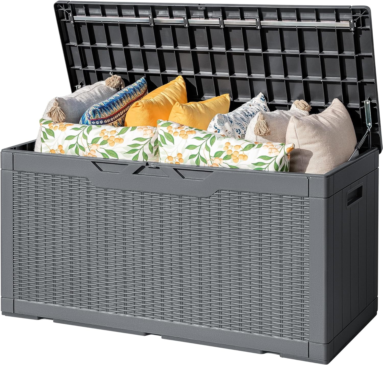 Outdoor Storage Box 100 Gallon Waterproof Resin Deck Box Delivery Box ...