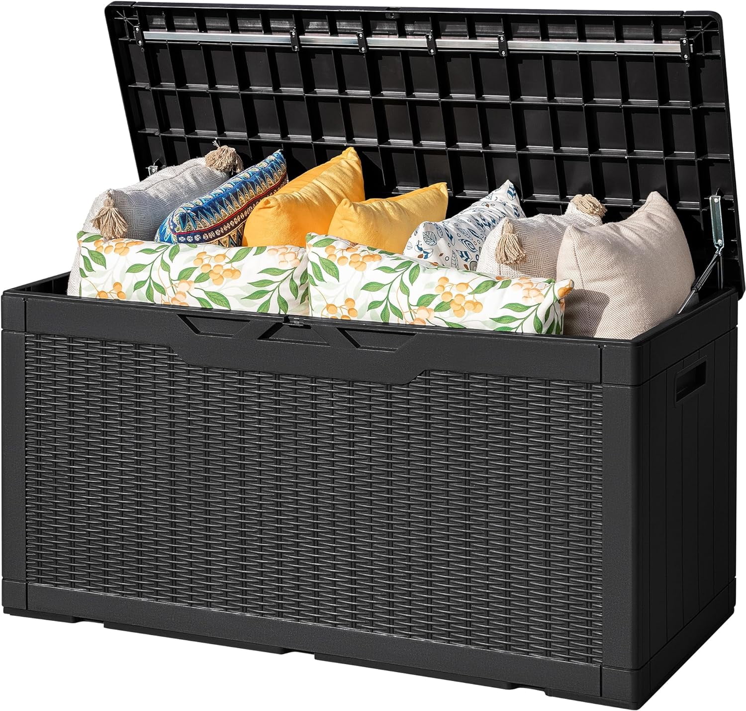 Outdoor Storage Box 100 Gallon Waterproof Resin Deck Box Delivery Box ...