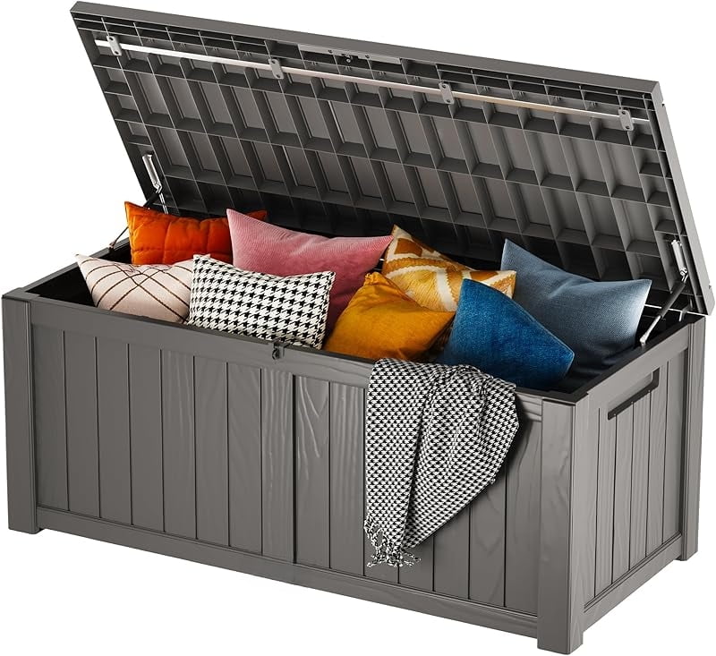 Outdoor Storage Box, 31 Gallon Deck Box Indoor and Outdoor Use ...