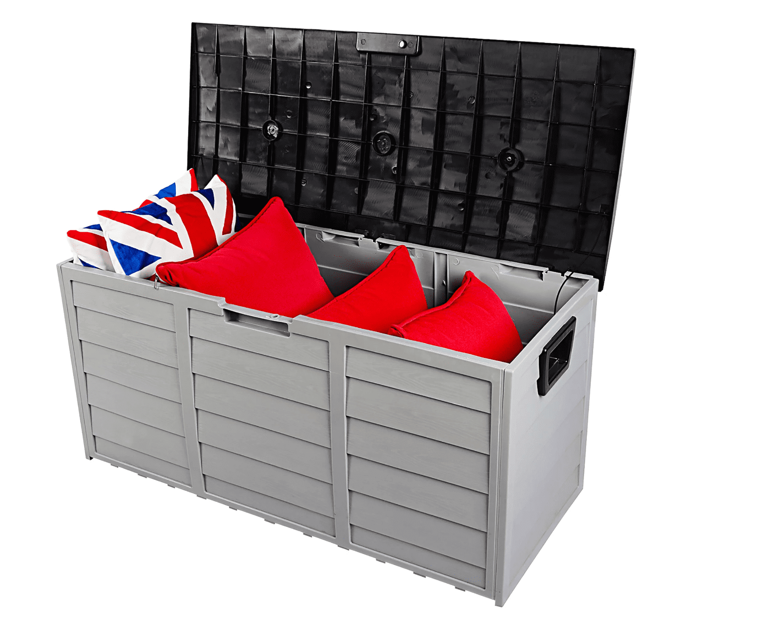Outdoor Storage Box, Large Deck Box with Wheels, Waterproof, 75 Gallon ...