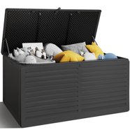 Costway Acacia Wood 48 Gallon Waterproof Outdoor Storage Box, Patio ...