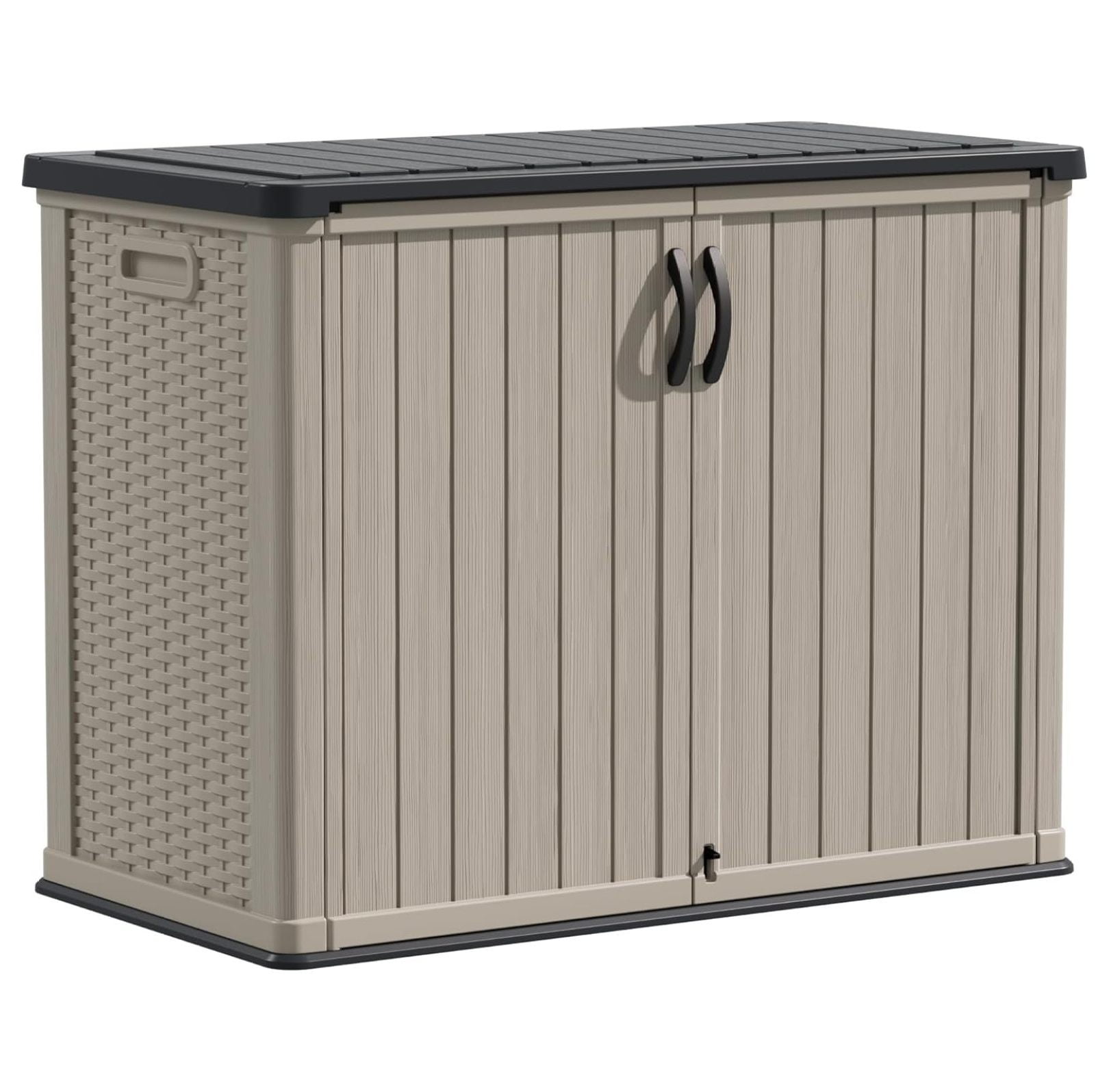 Outdoor Storage Cabinet 26 Cu Ft with Pad-Lockable Doors, Horizontal ...