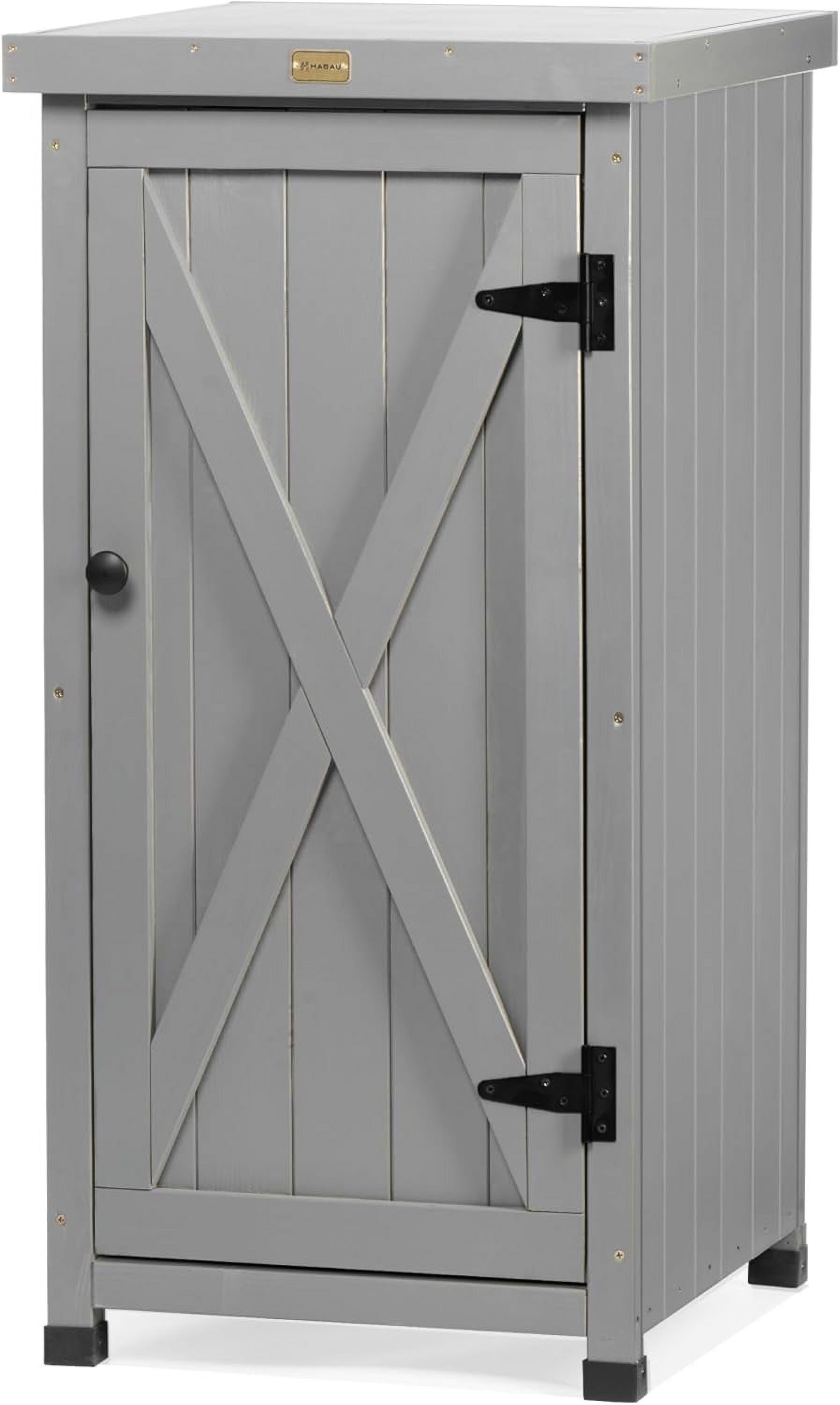 Outdoor Storage Cabinet for Patio, Garden Potting Bench Table with ...