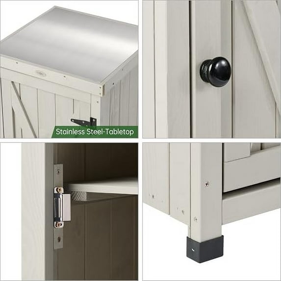 Outdoor Storage Cabinets Weatherproof for Patio, Garden Work with ...