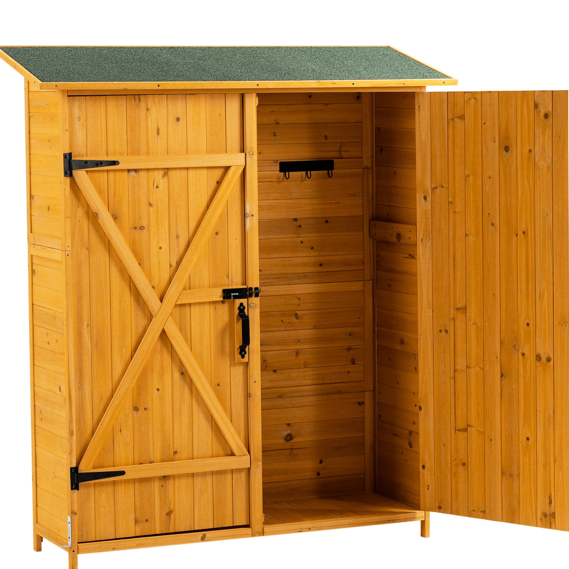 Outdoor Storage Facility 56"l X 19.5"w 64"h, Lockable Entrance, Fir ...