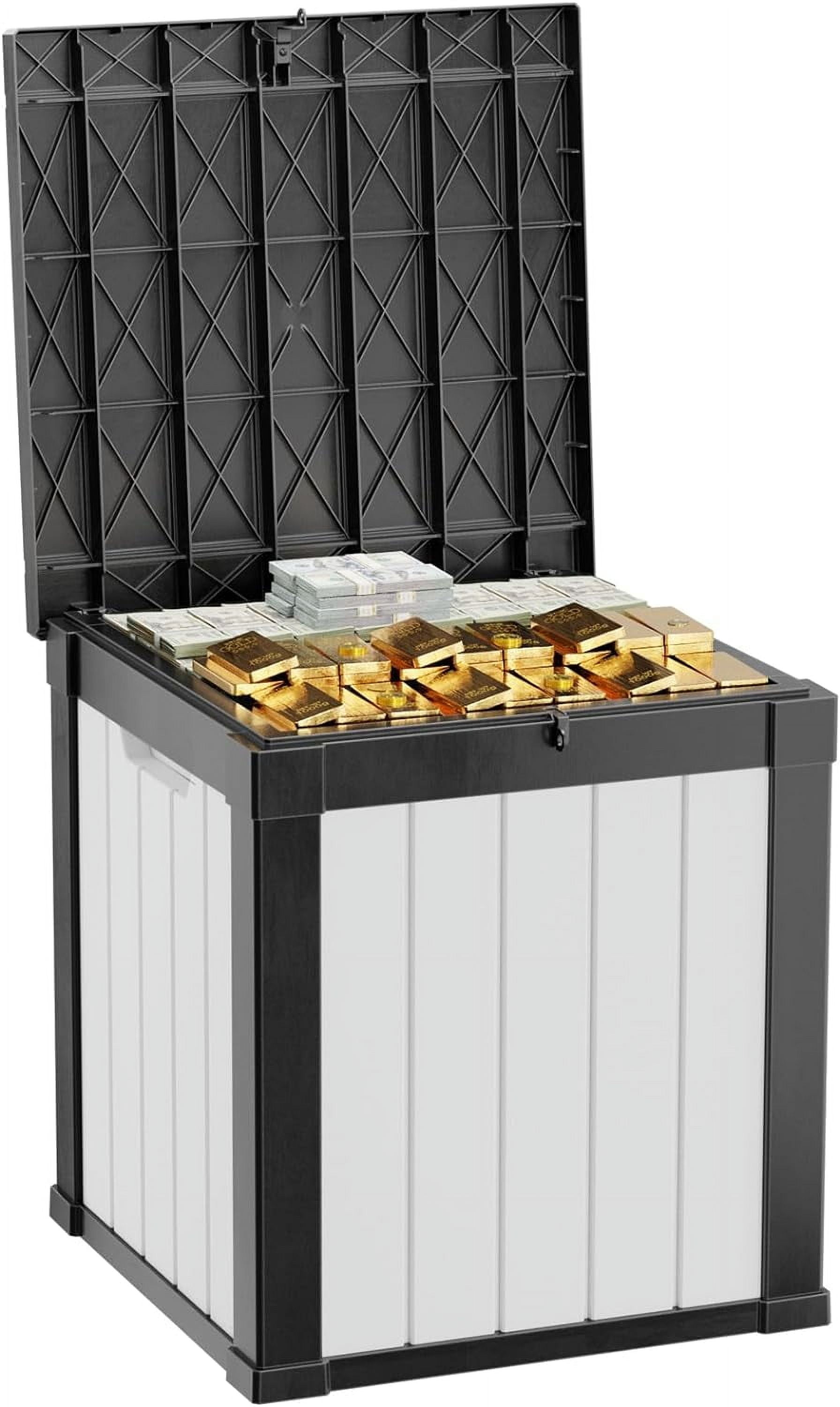 Outdoor Storage Housing Deck Box - Waterproof Patio Furniture, Garden ...